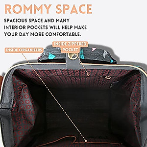 J World New York Posy 3-Piece Backpack with Tote and Pouch, Sprinkle, 16"