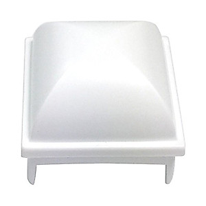 InstaCap Above Ground Pool Fence Post Caps- (Package of 12 Pieces) White, 1.5 inch Square Post (fits Many Brands of Pools)