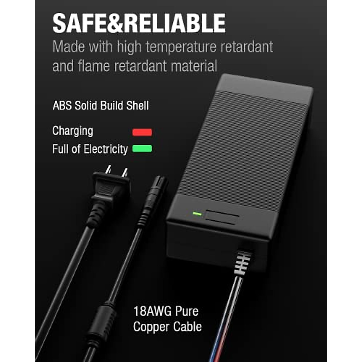 stio 4 Prong Charger for Ninebot S/S-MAX/Mini PRO/Mini lite, 63V 2A Power Supply Compatible with Ninebot by Segway Go Kart Kit,Gokart PRO 4 Pin Notched Connector Lithium Battery Charger Power Adapter