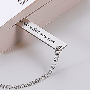 Inspirational Bookmarks Gift Metal for Women Men Christmas Birthday Bookmarks for Son Daughter Friend Stocking Stuffer Teenagers Boys Friends Coworker Student Teachers School Home Office Supplies