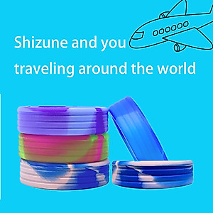 Generic 8 Pcs Luggage Wheel Covers - Protects Hard Suitcases, Reduces Noise, Dopamine Inspired Color