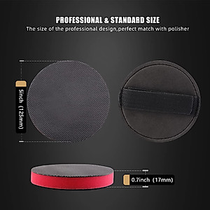 Clay Bar Pad, 5 Inch Mid Grade,1Pc Handle Grip Pad and 1 Pc Clay Bar Applicator, Synthetic Clay Bar Pad for DA Polisher and Rotary Polisher for Car Detailing, Clay Bars Auto Detailing -CHMLP5MA