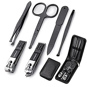 Nail Art Set Nail Clipper Pedicure Set, 6 Piece Nail Scissors, Sharp Stainless Steel Nail and Toenail Scissors,. Nail Care Tools with Luxury Travel Case