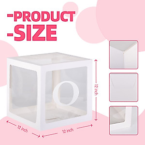 TECKED First Birthday Decorations For Boy Or Girl, 3 Pcs ONE Balloon Boxes For 1st Birthday, Baby Clear Blocks Party Decor With ONE Letters For Photoshoot Props, Cake Smash Backdrop