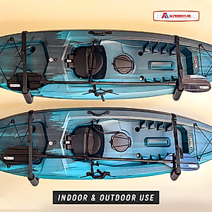 AA Products Kayak Storage Wall Mount Racks for Canoe Kayak Paddle Boards Wall Hanging Hooks, Set of 2