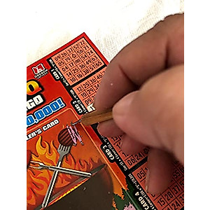 Lottery Card Scratching Tool. Wood Handle (Clear Finish) and a Metal tip.