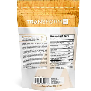 TransformHQ Boost Shot Powder Drink Stick Packets, Orange Blast, 7 Pack, Energy Supplements for Women & Men, with Caffeine, Vitamin B12, B9, B6 & B3