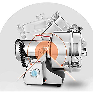 Electric Grain Grinder, High Speed Timing Grinder Powder Machine for Herb Coffee Spices, Multifunction Cereals Grinder Mill with Overload Protection, Home/Commerci