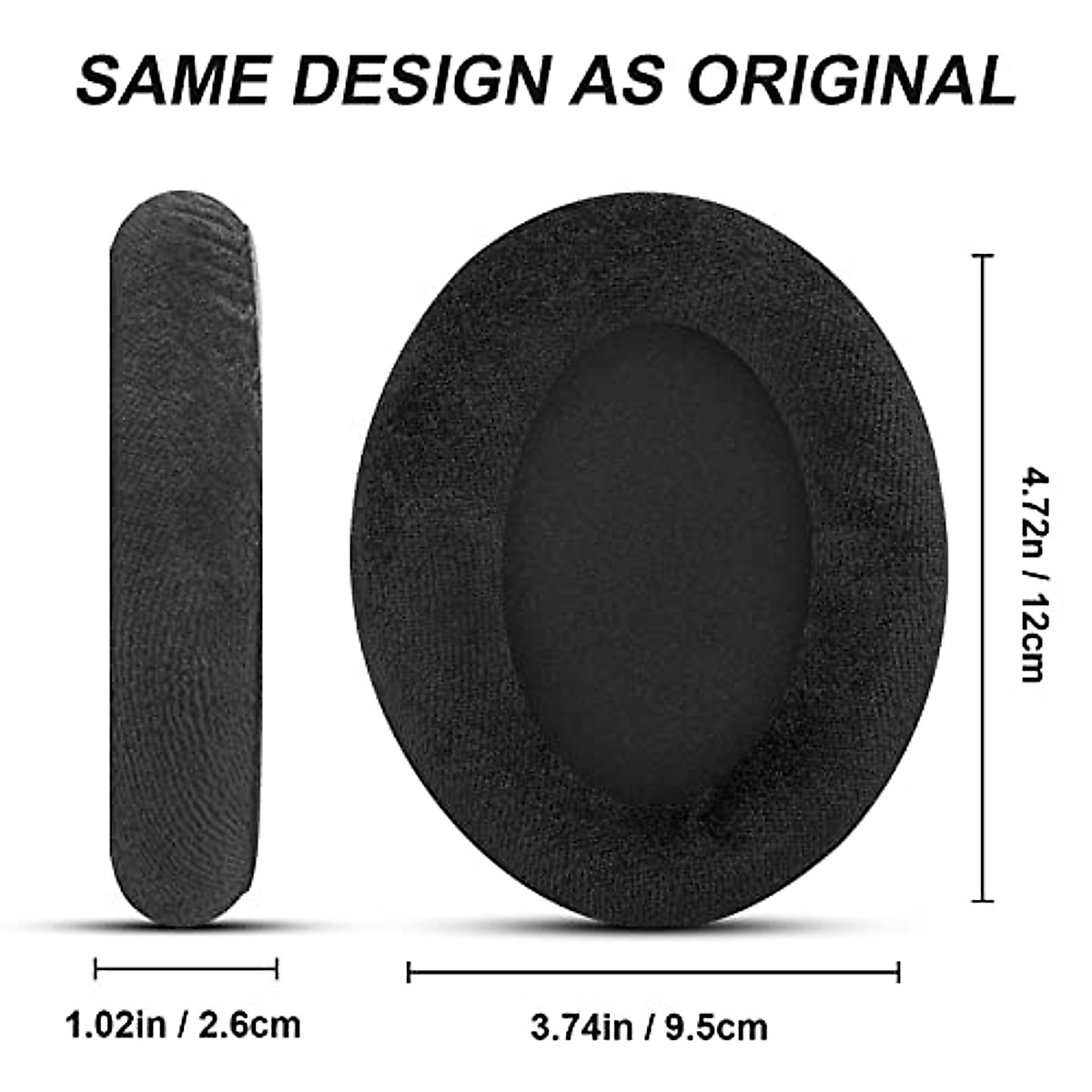 Gvoears Replacement Earpads for Sennheiser HD650/HD600/HD660S/HD545/HD525/HD535 Headphones, Ear Pads Cushions Also Compatiable with Massdrop X HD6XX/HD58X and HD580/HD565 Jubilee Headphones(Velour)