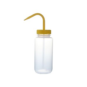 Heathrow Scientific HS120247 Wash Bottles, Wide Mouth, 500mL, Yellow (Pack of 6)