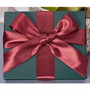 YASEO 1 1/2 Inch Wine Red Solid Satin Ribbon, 50 Yards Craft Fabric Ribbon for Gift Wrapping Floral Bouquets Wedding Party Decoration