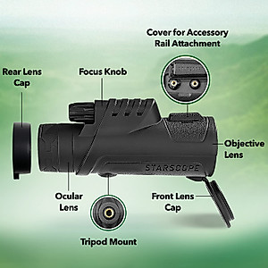 STARSCOPE Monocular G3 - Long-Range 10x42 High Powered Monocular for Bird Watching, Hunting, Sports, and More | Small Monocular for Adults with BAK4 Prism and Wide Field of View