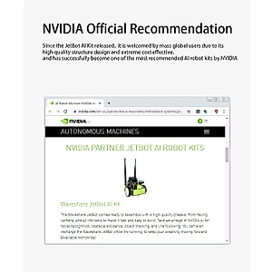 Coolwell Waveshare JetBot AI Kit Accessories Add-ons for NVIDIA Jetson Nano to Build JetBot(Literally Smart Robot)