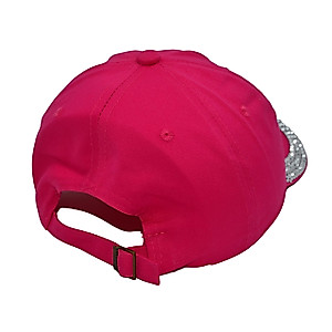 Popfizzy Bling Pink Las Vegas Hat for Women Rhinestone Hat, Bedazzled Baseball Caps, Distressed Hat, Fancy Bejeweled Hats, Sparkle Studded Ball Caps