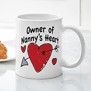 CafePress OWNER OF NANNY's HEART Mug Ceramic Coffee Mug, Tea Cup 11 oz