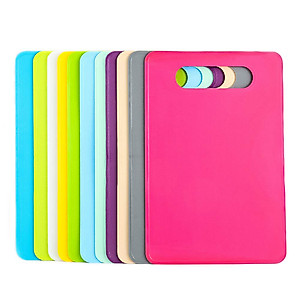 SoundsBeauty Fashion Durable Nonslip Plastic Chopping Board Food Cutting Block Mat Tool Kitchen Cook Supplies Apricot