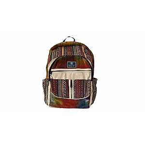 Zillion Craft himalayan hemp back pack. Laptop, Tablet carrying school, college , travel back pack. Hand made strong multi pocket back pack.