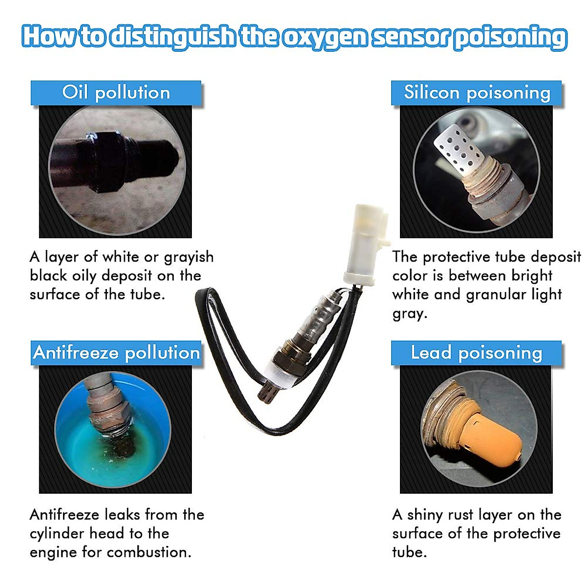 15717 Oxygen Sensor Replacement for Lincoln Ford F150 Explorer Ranger Mustang Aston Martin Mazda Tribute Mercury at Downstream or Upstream Position with OE Bosch 15717