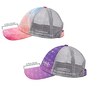 BASSDASH 2 Pack Altimate Fishing Hunting Hat Mesh Back for Men Women Adjustable Baseball Trucker Cap Camo Blaze Orange