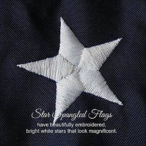 American Flag 3x5-100% Made in USA Using Tough, Long Lasting Nylon Built for Outdoor Use, Featuring Embroidered Stars and Sewn Stripes Plus Superior Quadruple Stitching on Fly End