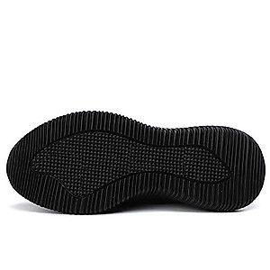 Boxpopla Women's Knit Slip-on Walking Shoes Lightweight Soft Comfortable Sports Sock Shoe Breathable Casual Running Sneakers (Black,9)