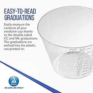 Dynarex 4252 Standard Medicine Cup, 1 Oz., Made with Translucent Plastic, Pack of 5000