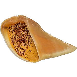 MPP Dog Dental Chew Filled Cow Hooves All Natural Healthy Bacon and Cheese Flavored (1 Hoof)
