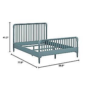 Little Seeds Rowan Valley Linden Kids’ Full Size Teal Bedframe Platform,