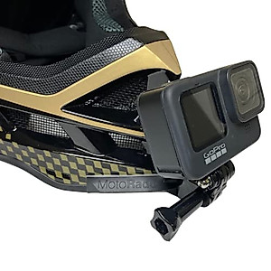 MotoRadds Flex Slim Flexible Universal Helmet Chin Camera Mount for GoPro Hero 10,9,8, AKASO, SJCAM, Insta360 Action Cameras for Motorcycle, Mountain Bike, Slopestyle, Motocross, Snowmobile (Black)