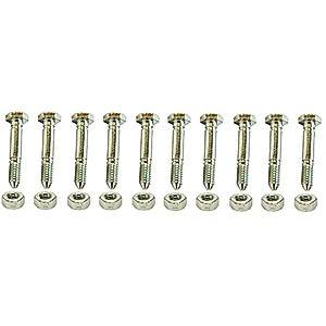 LAWN & GARDEN AMC 10 Shear Pins with Lock Nuts Compatible with Ariens 532005 53200500 05907100 51001600, Also Compatible with John Deere AM123342