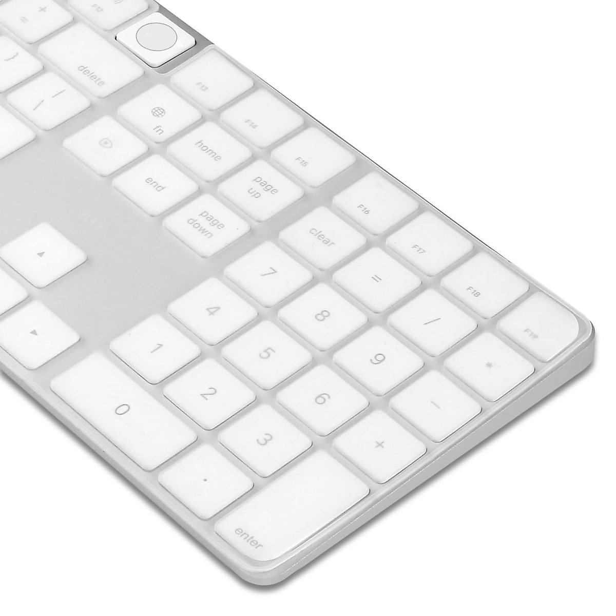 ProElife Ultra Thin Silicone Keyboard Cover Skin for 2022 Mac Studio & 2021 Apple iMac 24'' M1 Chip Magic Keyboard 2 with Numeric Keypad Touch ID A2520 Accessory U.S Enter Soft Protector, Transparent