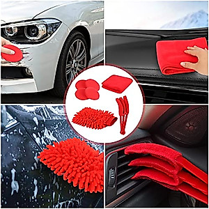 NARUNDREN Car Detailing Brush Set, 20 Pcs Car Detailing Kit,Car Detailing Drill Brush Kit, for Cleaning Wheels,Dashboard,Interior,Exterior,Leather,Air Vents,Emblems