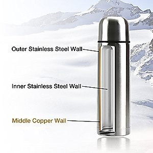 Best Stainless Steel Coffee Thermos, BPA Free, New Triple Wall Insulated, Hot & Cold for Hours. (34 OZ/1000ML)