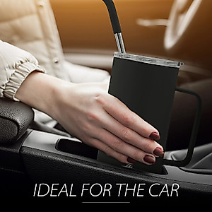 High Sierra, 2 Pack 16 oz Insulated Tumbler with Lid and Straw, Stainless steel Double Wall Travel Mug, Great for Iced Coffee