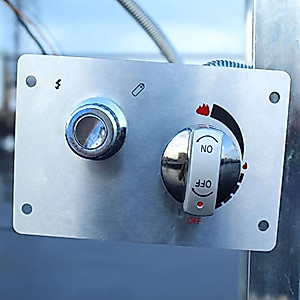 MENSI 24 by 8 Inch Stainless Steel Rectangle Drop in Rectangle Propane Natural Fire Pit Burner Sytem Kit DIY Fire Table Accessories