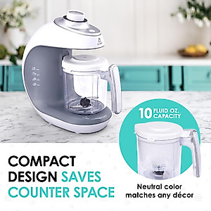 Lil’ Jumbl Baby Food Maker - 2-in-1 Steamer & Puree Blender with Timer, One-Press Processor & Auto Shutoff - Cook & Steam Fruits, Veggies & Other Healthy Homemade Infant & Toddler Meals in Minutes