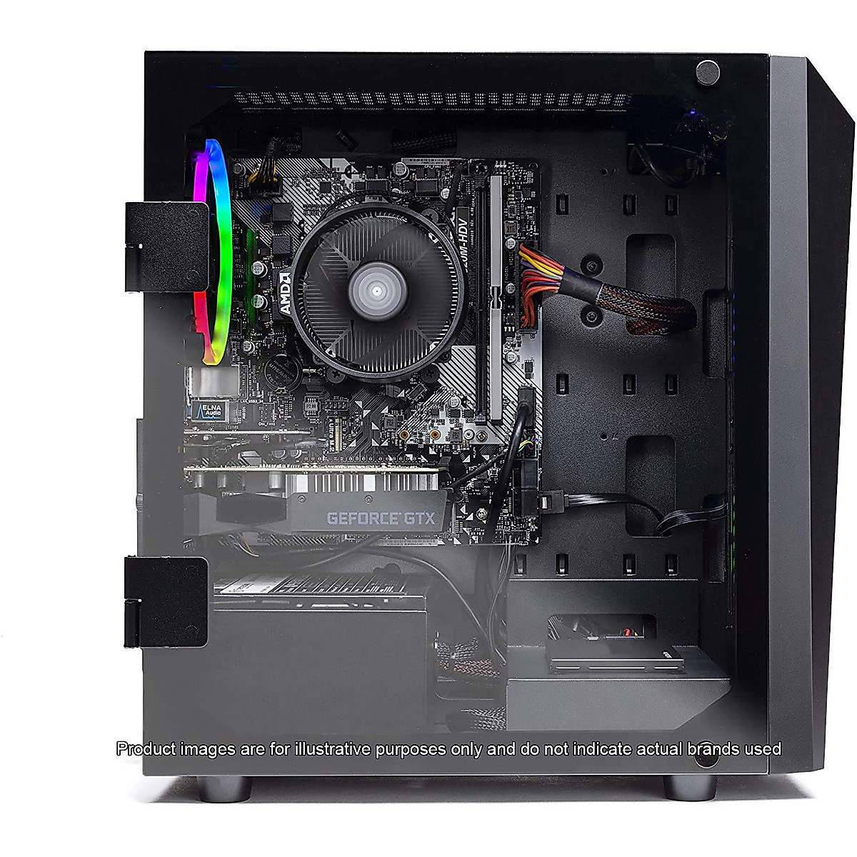 SkyTech Blaze II Gaming Computer PC Desktop – Ryzen 5 2600 6-Core 3.4 GHz, NVIDIA GeForce GTX 1660 TI 6G, 500G SSD, 8GB DDR4, RGB, AC WiFi, Windows 10 Home 64-bit