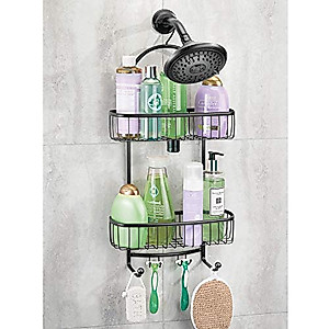 iDesign York Shower Caddy-Over Door, Black