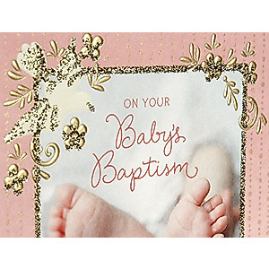 Dayspring Baptism Greeting Card for Baby Girls (Baby Feet) (0399RZA1004)