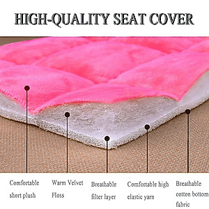JXJKMMN 2 Pack Seat Cover for Car,Car Front Seat Protector Breathable, Soft Comfort, Car Seat Pad Cover Universal Seat Cushion for Most Cars,Car Interior Accessories for Men Women (Pink)