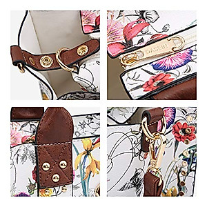 Dasein 3pcs Women Handbag Wallet Top Handle Satchel Purse Hobo Crossbody Shoulder Bag Tote Bag with Studs