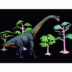 Gemini&Genius Dinosaur Toys Brachiosaurus a Long Neck Dinosaurs Action Figure Birthday Gift and Collection Dino World Model Toys for Kids(Dark Green)