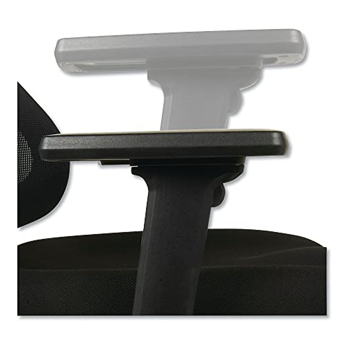 Alera Elusion II Series Mesh Mid-Back Synchro Seat Slide Chair, Supports Up to 275 lb, 17.51" to 21.06" Seat Height, Black