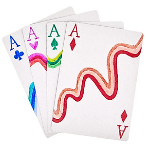 BLUE PANDA 224 Blank Custom Cards for DIY Game Cards - Checkered Diamond Backing - Blank Playing Cards to Write on - Blank Game Cards - Blank Playing Cards with Back Design (4 Decks, 3 x 4 In)