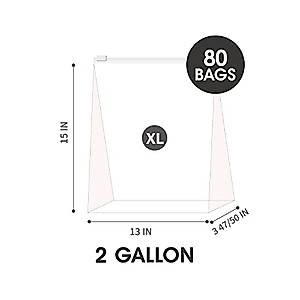 24/7 Bags | Slider Storage Bags, 2 Gallons with Expandable Bottom, 80 Count (4 Packs of 20)