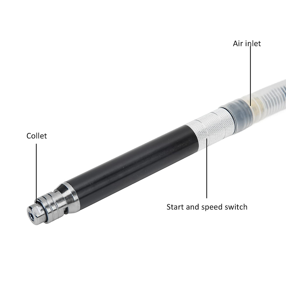 Air Powered Micro Die Grinder Set, Micro Pneumatic Pencil Die Grinder Set Portable Polishing Engraving Tool Nylon Power Die Grinders