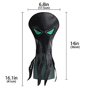 Craftsman Golf Octopus with Long Tail Leather Golf Club Driver Cover Headcover