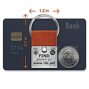 NaviTagi Pet ID Tag for Large and Extra Large Dogs. Personalized w/ID Number. Reliable Design, Stainless Steel Ring. 2 Phones Updatable Online, Name Safe (1 Tag - L)