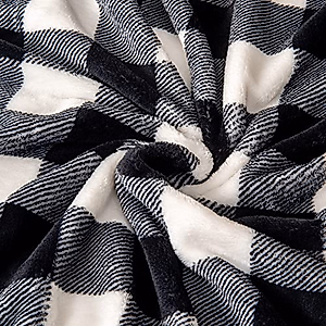 Ultra Super Soft and Light Warm Comfortable Plaid Blanket for Bed Couch Fuzzy Flannel Throw Blanket