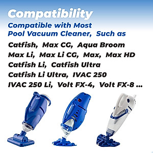 ANTOBLE 20 Pack Pool Skimmer Socks Micro Filter Bag Compatible with Pool Blaster Water Tech Catfish Max CG Aqua Broom Pool Vacuum Cleaner, Inground and Above Ground Pool Accessories